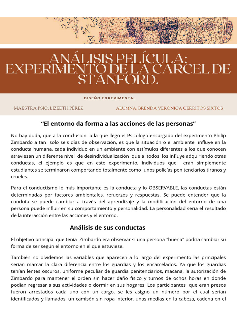 Análisis del Experimento de Stanford | PDF | Bem-estar | Ciências e ...