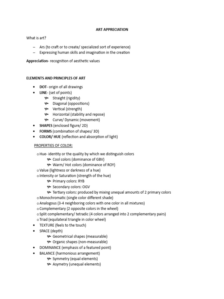 Art Appreciation | PDF