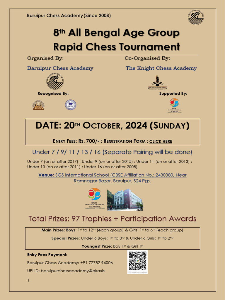 8th All Bengal Age Group | PDF | Board Games | Traditional Games