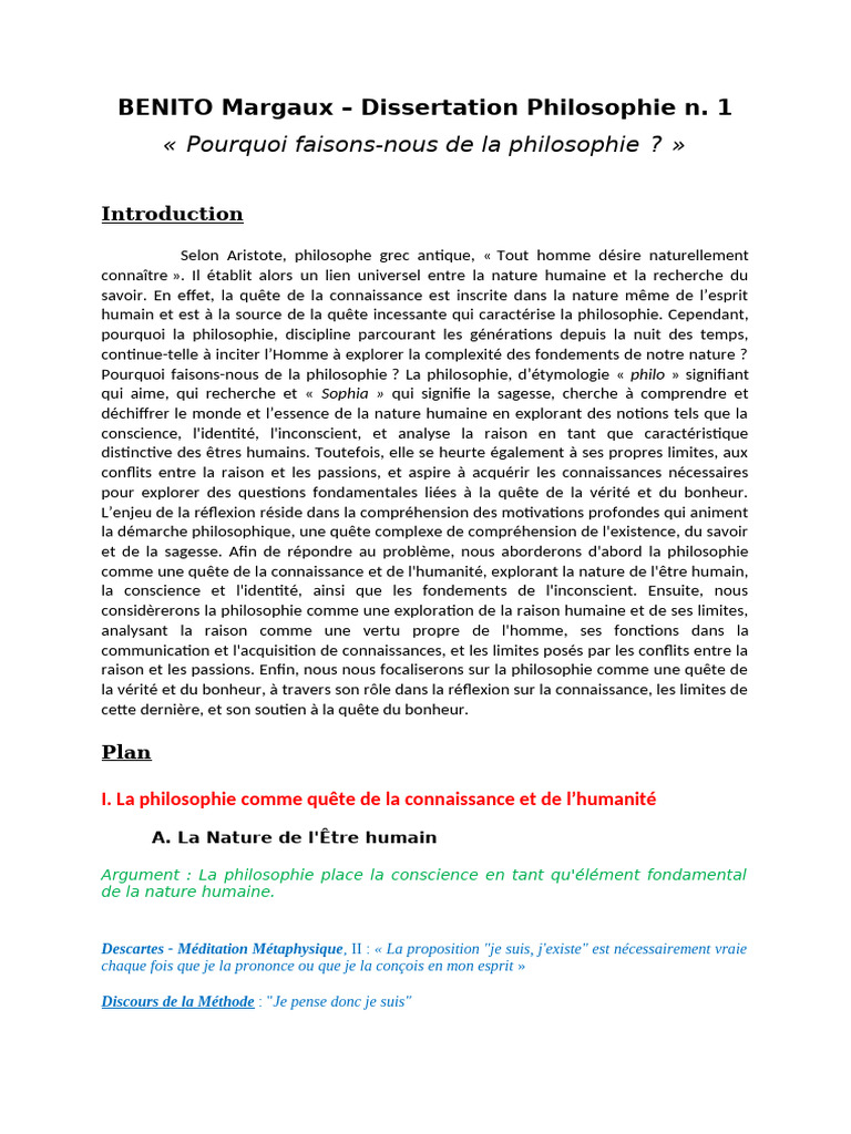 Plan Philosophie | PDF