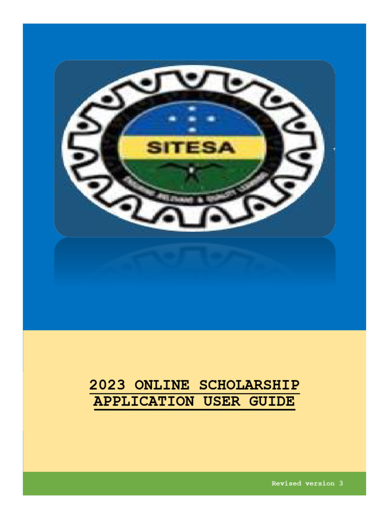 SIG Online Scholarship Application Guide v3 2022 | PDF