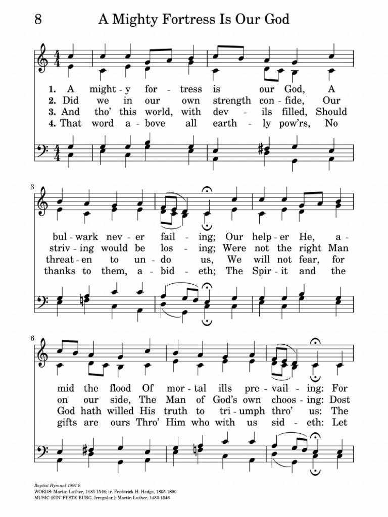 A Mighty Fortress Is Our God - Score | PDF