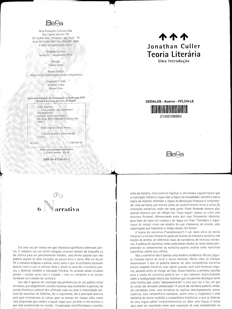 AULA 09 (1) - Jonathan Culler, Narrativa | PDF