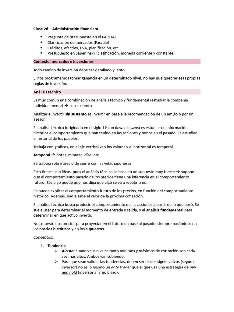 Clase 26 – Administración financiera | PDF