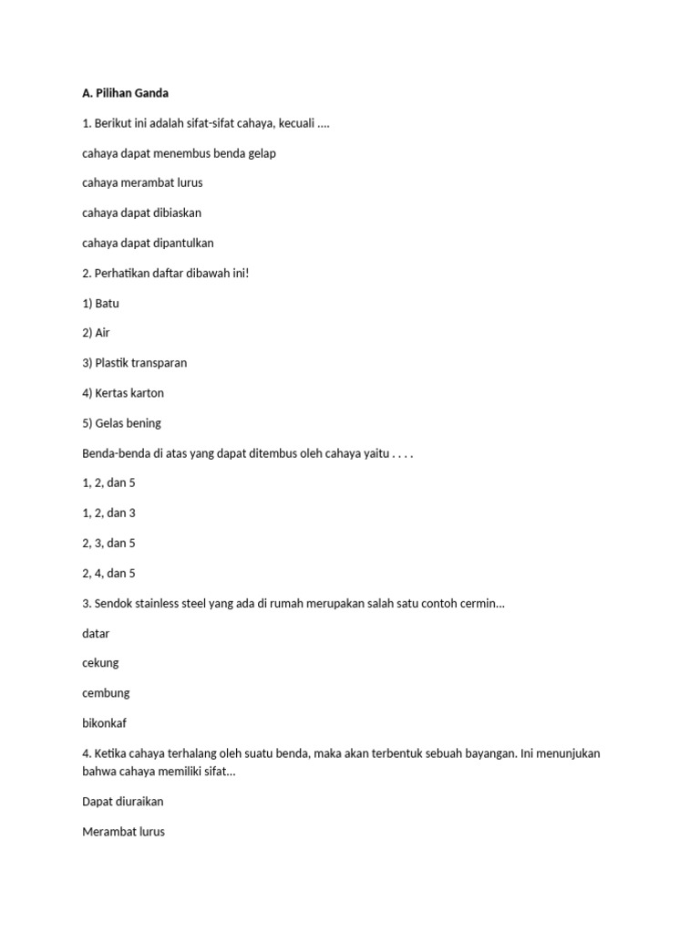 Kelas 5. Ganjil. Pts. Ipas | PDF