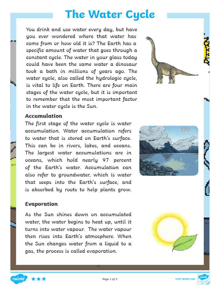 The Water Cycle Reading Comprehension Activity.201457474 | PDF | Water ...