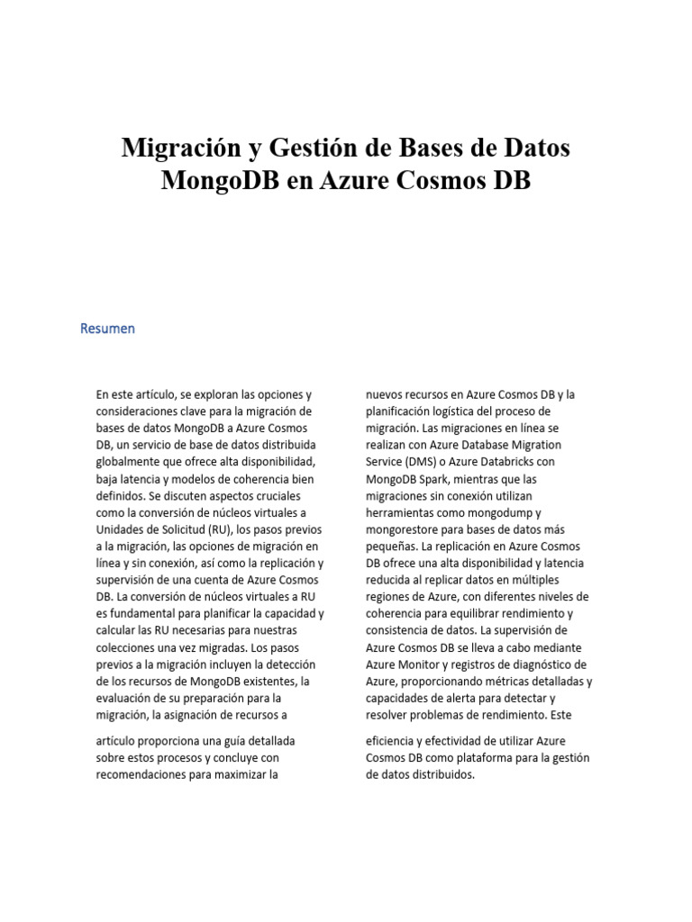 Azure Cosmos DB | PDF Azure Cosmos DB | PDF