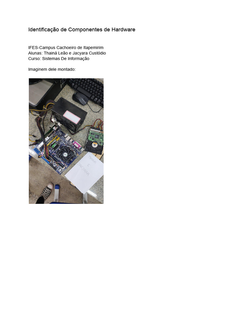 Identificação de Componentes de Hardware | PDF