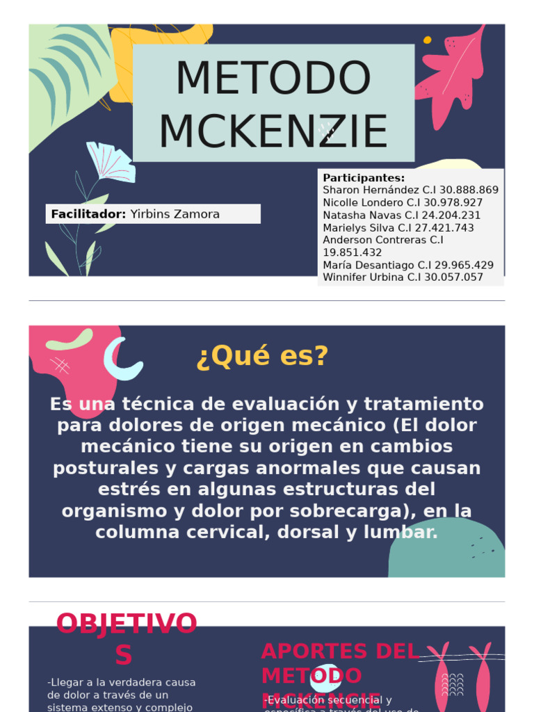 Diapos de método mckenzie | PDF
