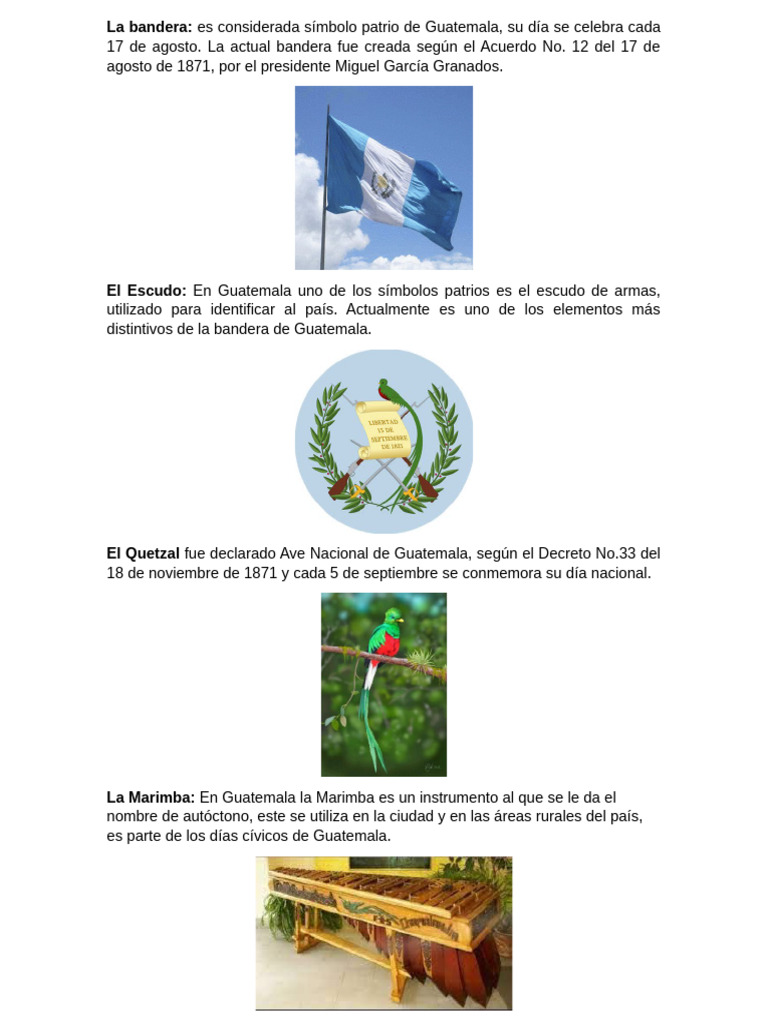 Simbolos Patrios de Guatemala | PDF