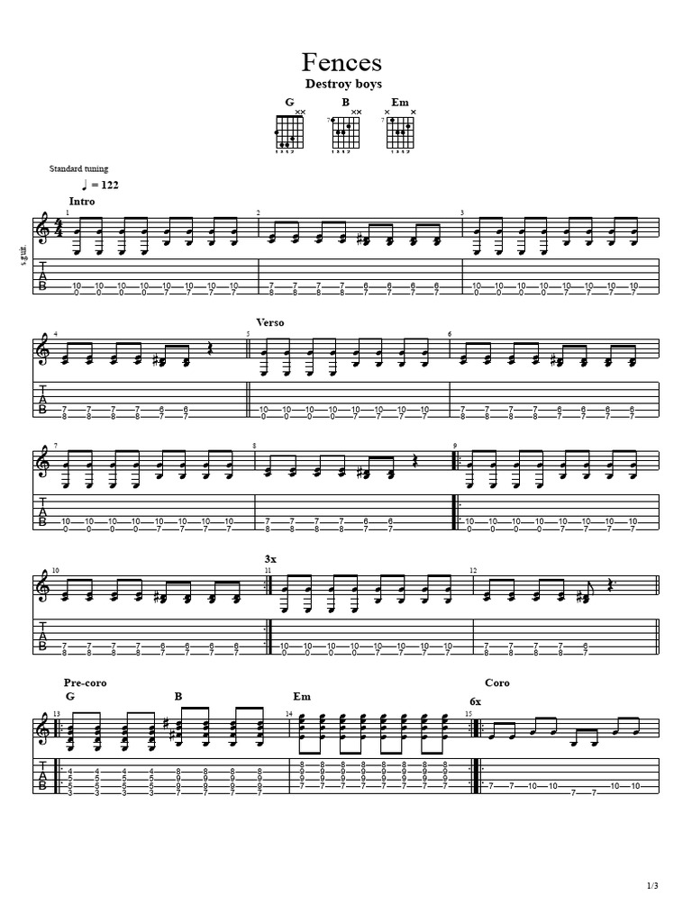 Fences - Destroy Boys | PDF