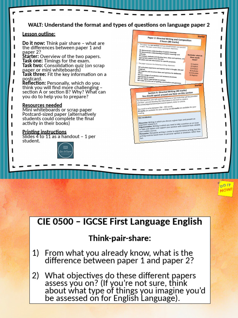 CIE-0500 Paper2 Overview | PDF