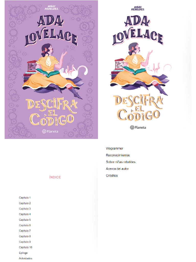 Ada Lovelace Descifra El Código (Elena Favilli y Francesca Cavallo) | PDF