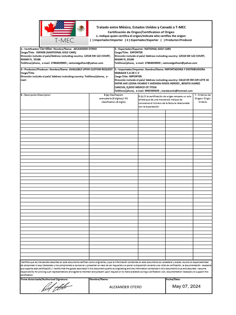 Formato TMEC | PDF