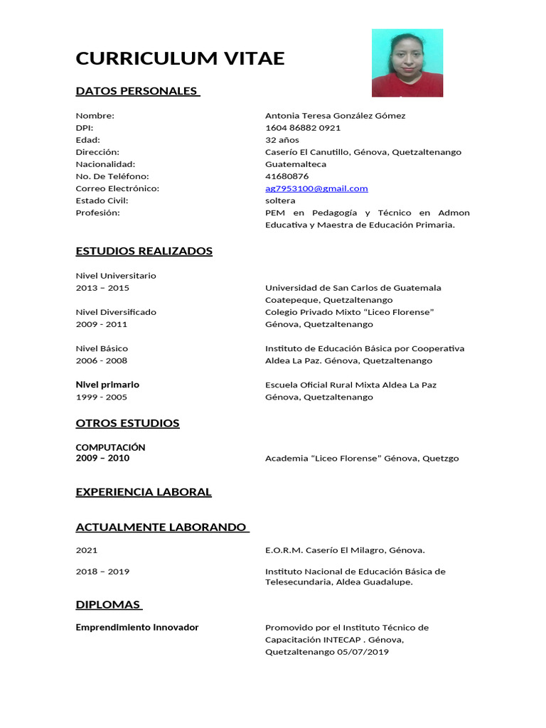 Curriculum Vitae | PDF