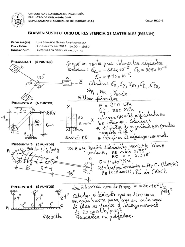 Examen Sustitutorio | PDF