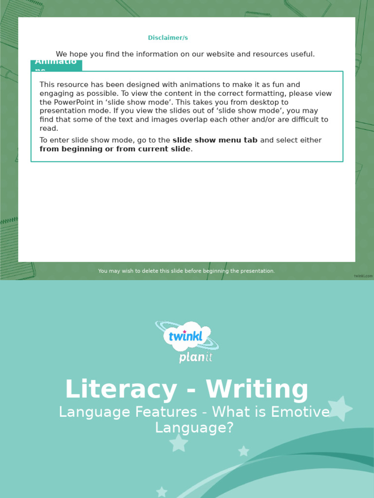 Lesson Presentation What Is Emotive Language | PDF