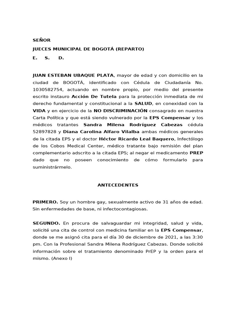 Plantilla Tutela PREP | PDF Plantilla Tutela PREP | PDF