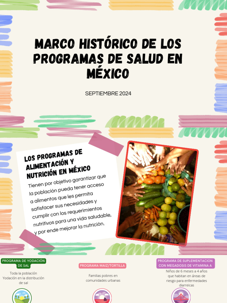 Marco Histórico de Los Programas de Salud en México: Septiembre 2024 | PDF