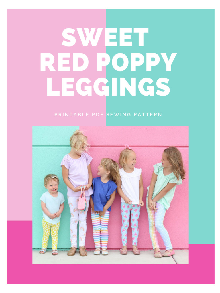 Sweet Red Poppy Leggings | PDF | Seam (Sewing) | Sewing