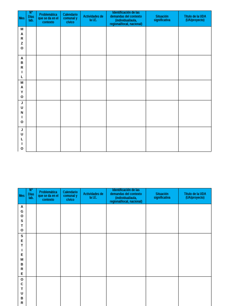 Matriz de Programacion 2024 | PDF