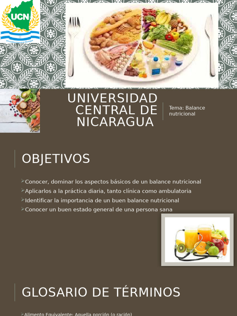 Clase de Balance Nutricional | PDF | Nutrición | Dieta y nutrición