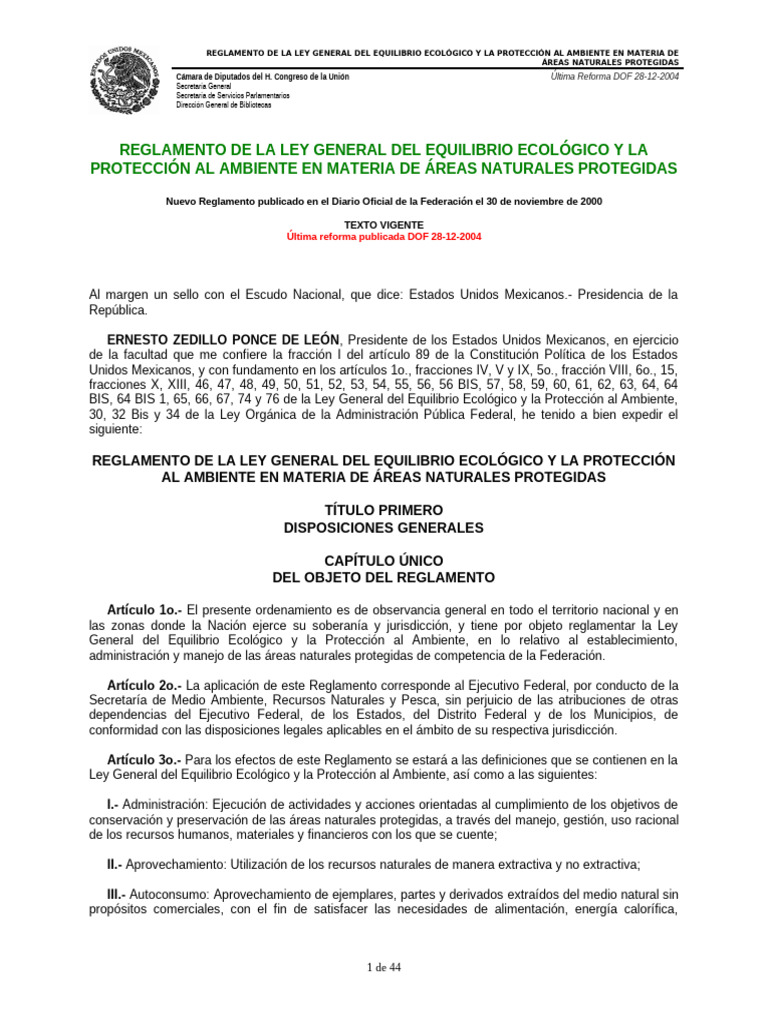 Reg LGEEPA ANP | PDF