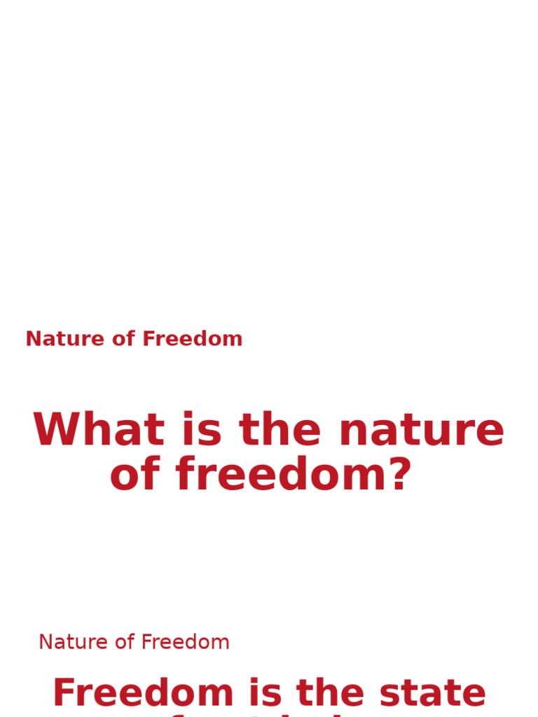 True Freedom Discussion | PDF