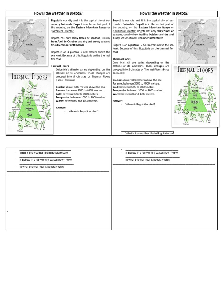 How Is The Weather in Bogotá | PDF