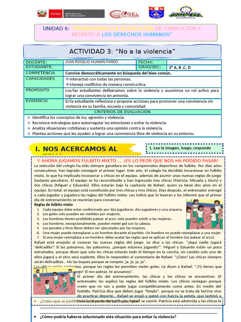 Jrhp-2° DPCC - Actv.03-Unid.6 2023 | PDF