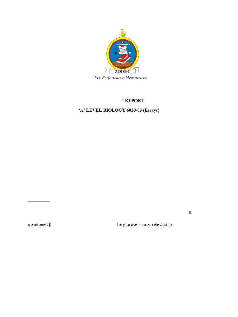 A Level BIOLOGY 603003 Examiner Report 2022 | PDF
