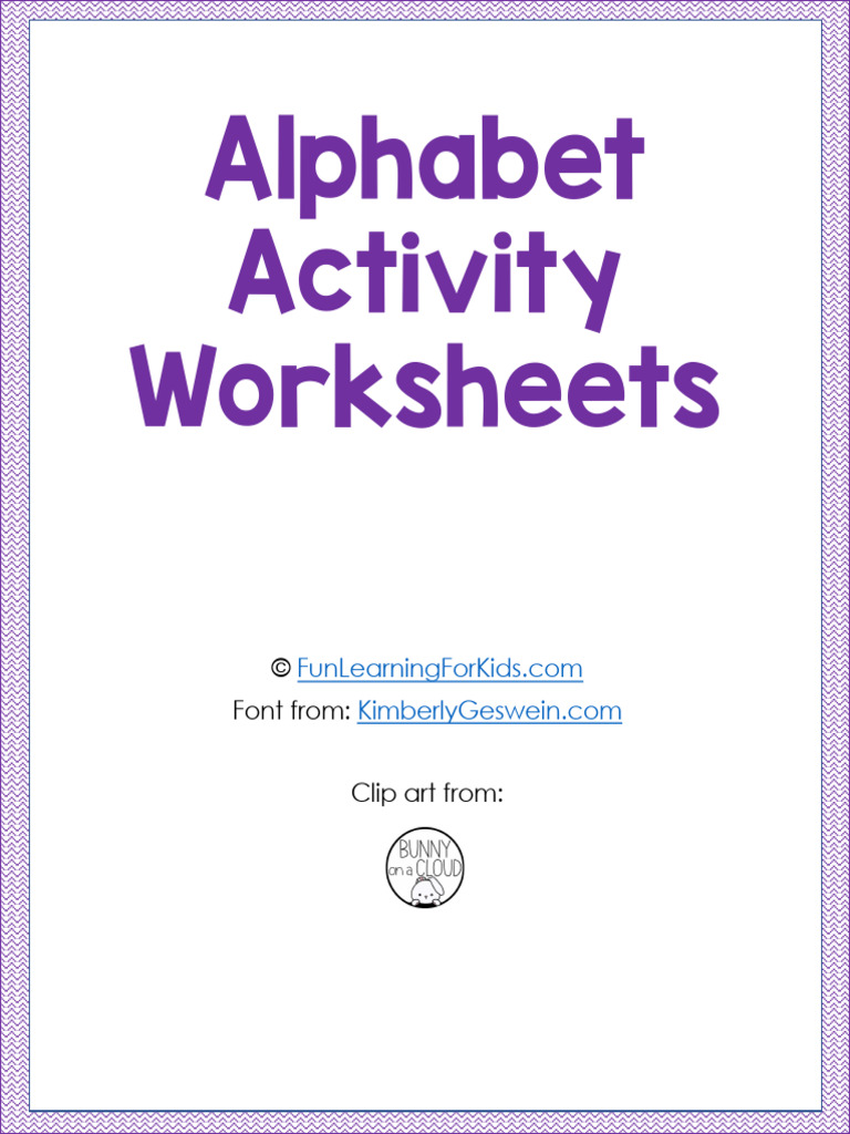 Alphabet Letter Worksheets | PDF