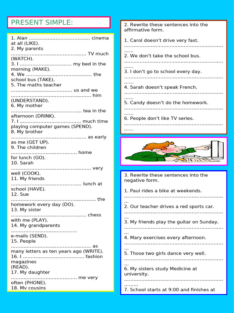 Present Simple Negative | PDF