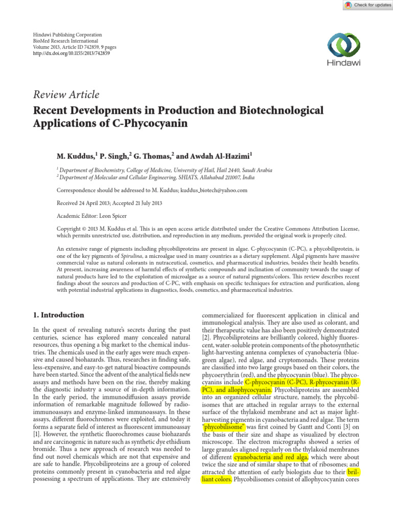 01 BioMed Research International - 2013 - Kuddus - Recent Developments ...