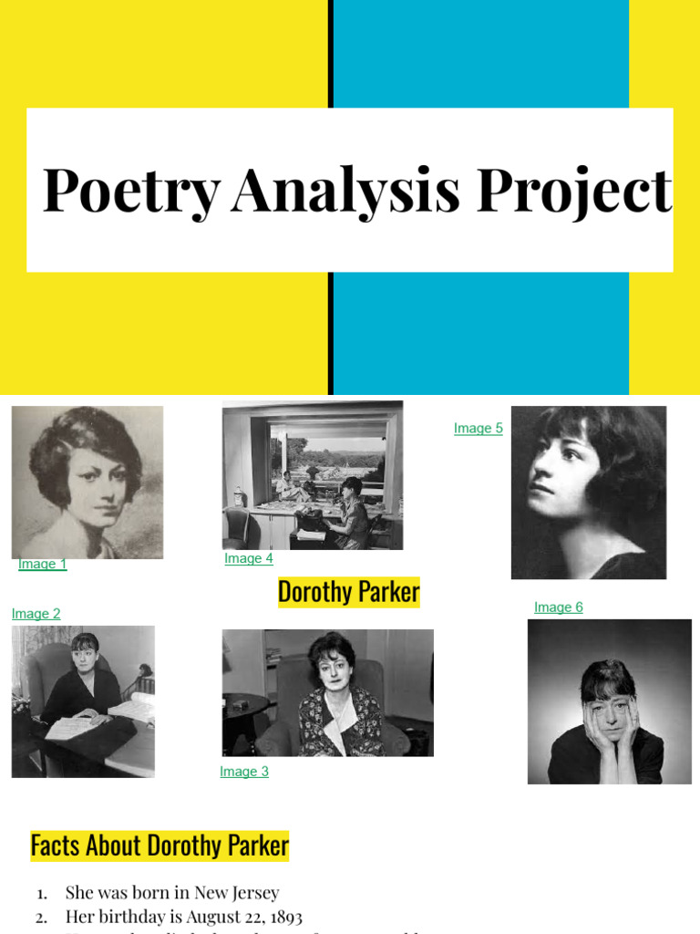 Dorothy Parker Poetry Analysis Guide | PDF | Poetry | Poetry