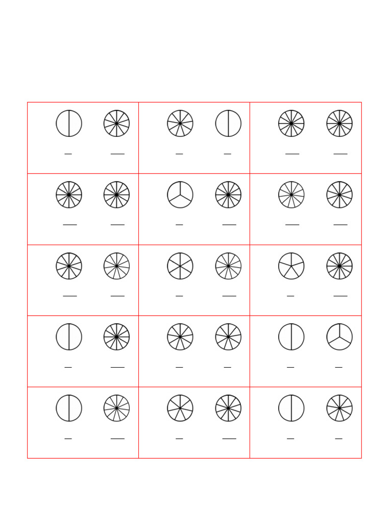 Compare Fractions Color Visual Models | PDF