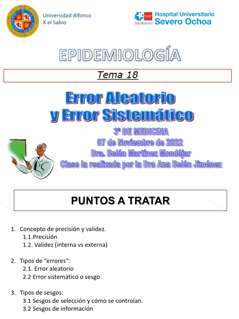 Tema 18. Error Aleatorio y Error Sistemã¡tico | PDF