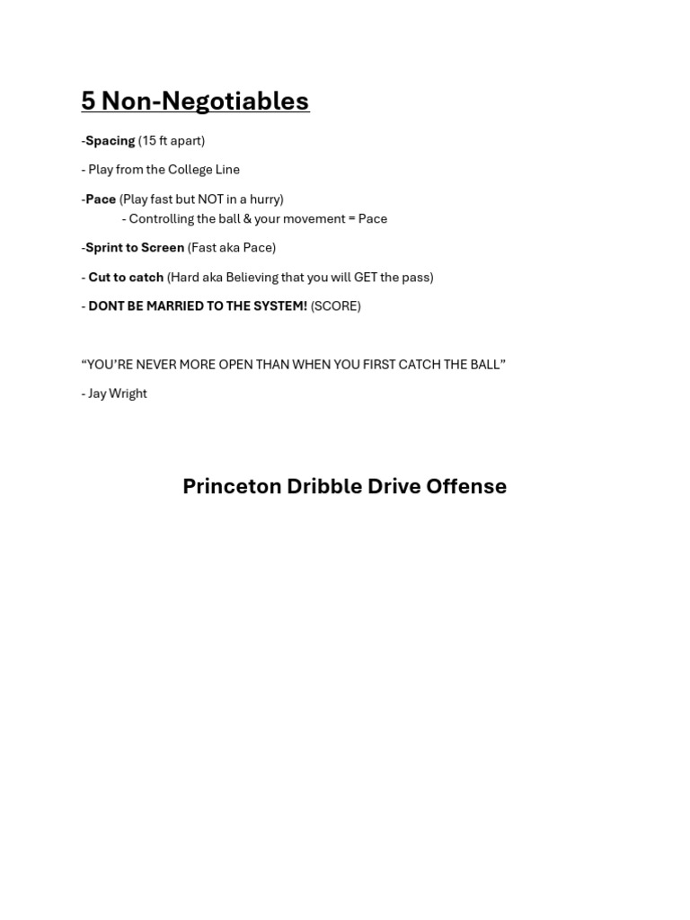 5 Non Negotiables | PDF