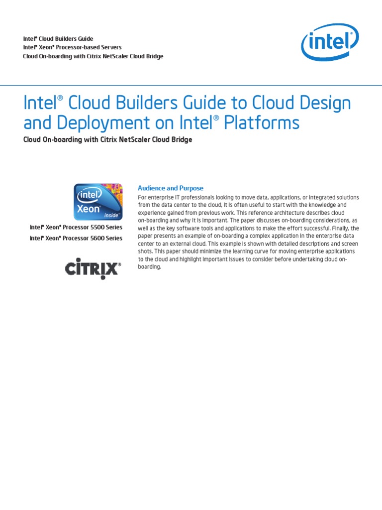 On-Boarding With Citrix NetScaler Cloud Bridge | PDF | Citrix Systems | Cloud Computing