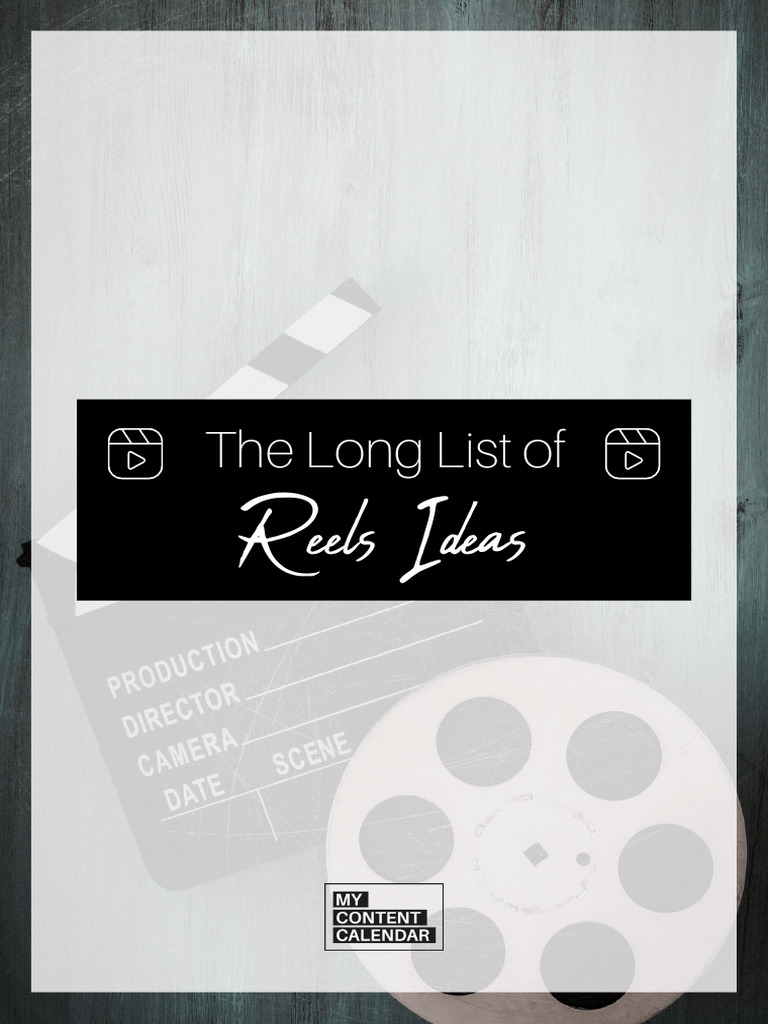 Long List of Reels Ideas | PDF | Application Software | Career & Growth