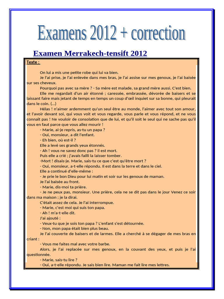 Examens Bac-2012 | PDF