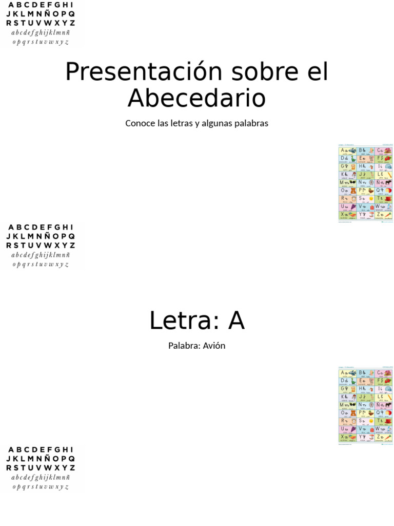 Presentación Sobre El Abecedario | PDF