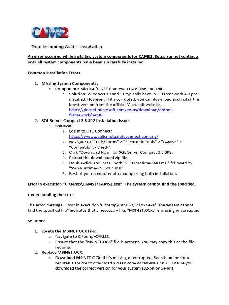 3 Troubleshooting Guide | PDF