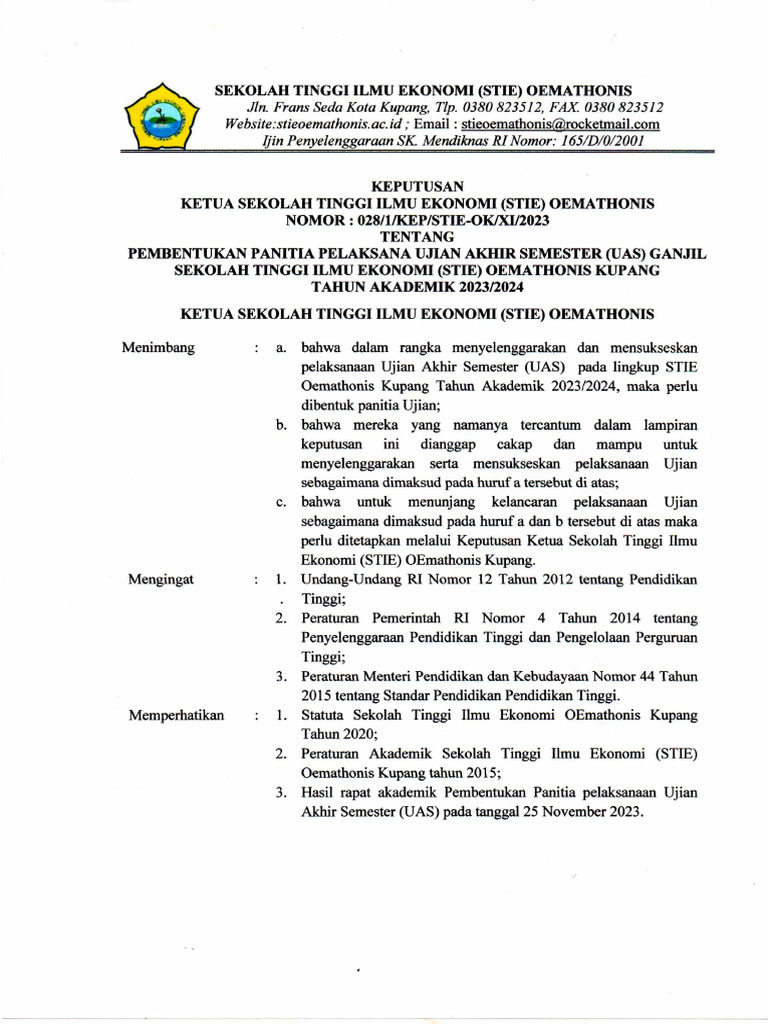 Sk Uas Ganjil 2023-2024 | PDF
