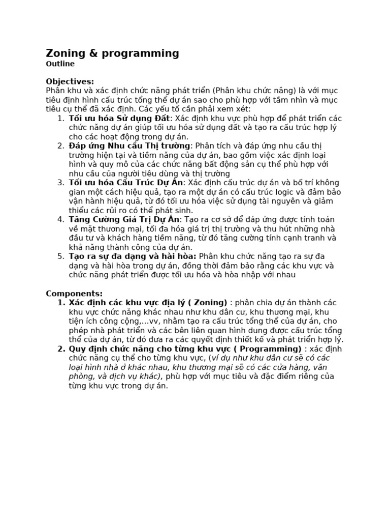 Template 6 - Zoning & Programming | PDF