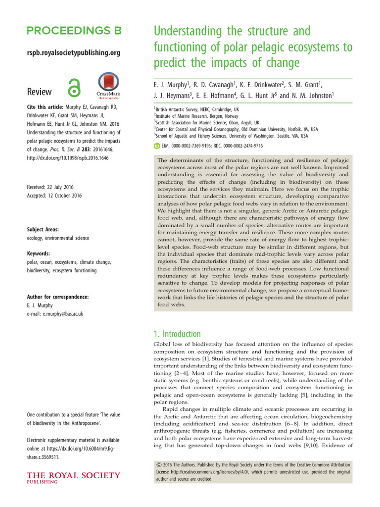 Understanding The Structure and Functioning of Antarctic Pelagic ...