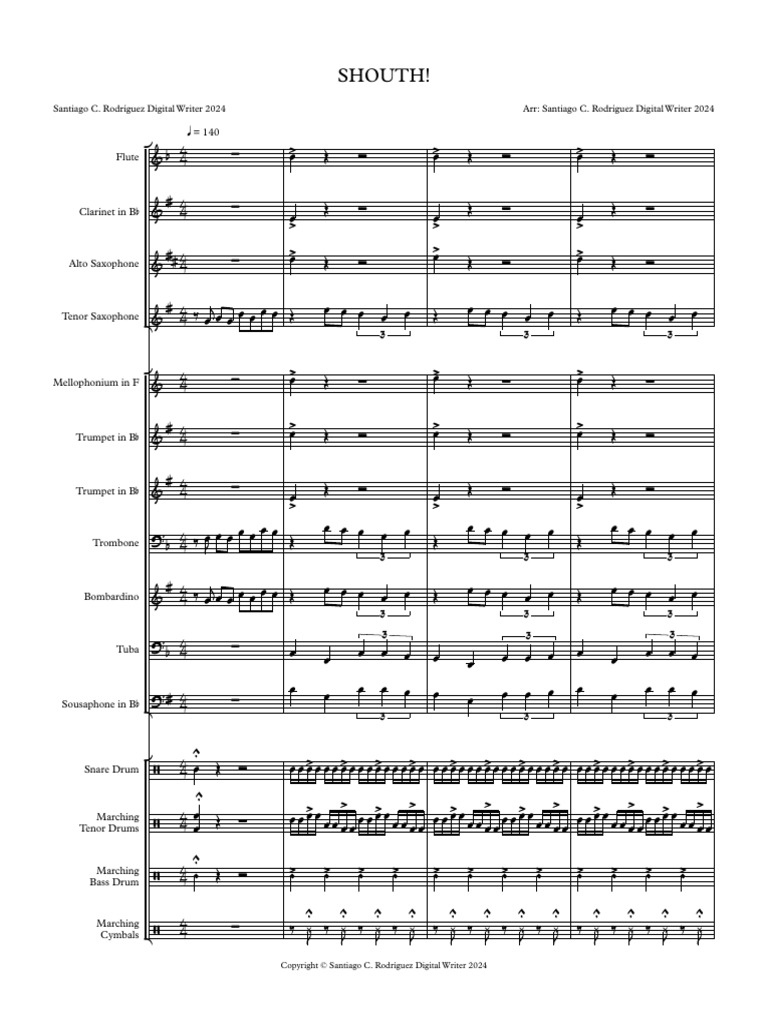 Shout Score | PDF