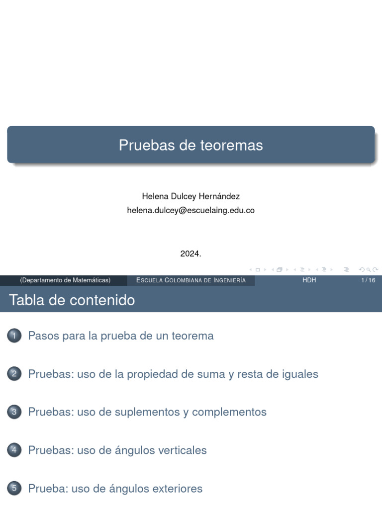 Pruebas de Teoremas | PDF