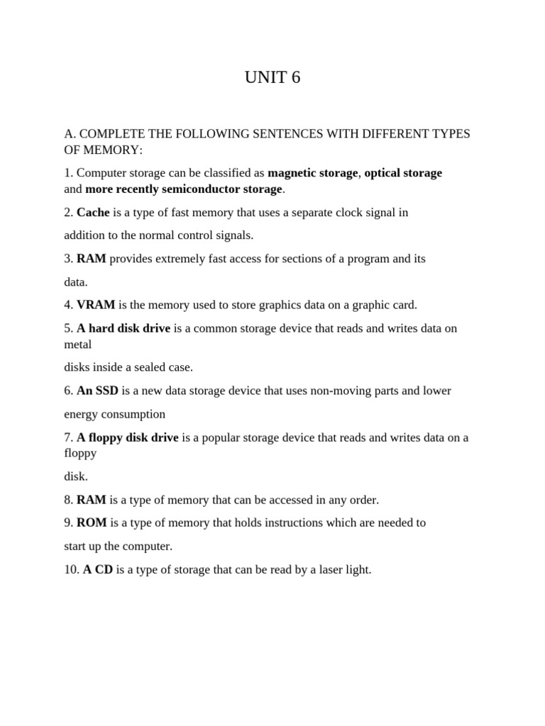Bai_tap_ UNIT 6_ | PDF