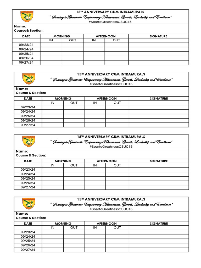 Attendance Slip 100758 | PDF